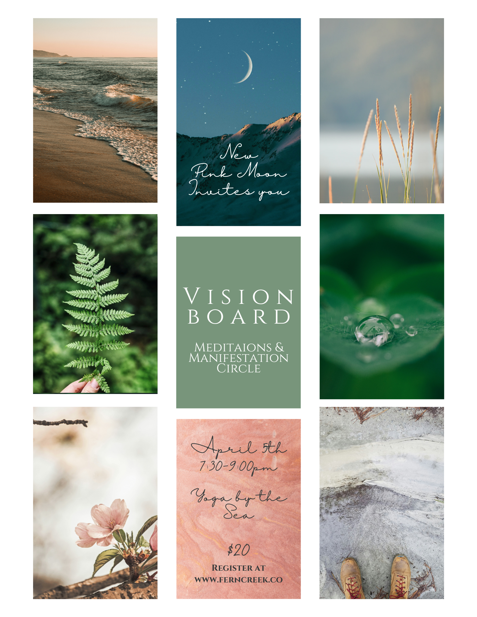 New Pink Moon Vision Board Workshop — Yoga By The Sea