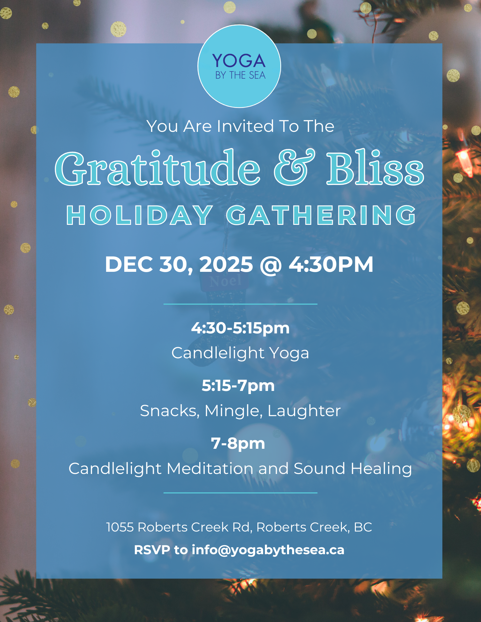 Gratitude and Bliss Holiday Gathering, Candlelight Yoga, Mingle ...